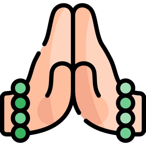 Pray Kawaii Lineal Color Icon