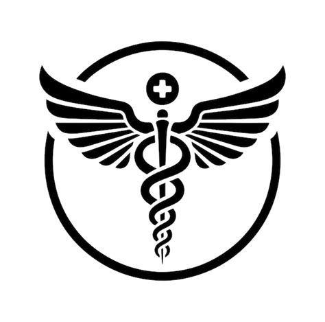 Vector libre caduceo símbolo de salud asclepio icono de varita de color