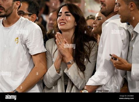 Chiara Bontempi Wife Of Gianmarco Tamberi Of Italy Reacts During The