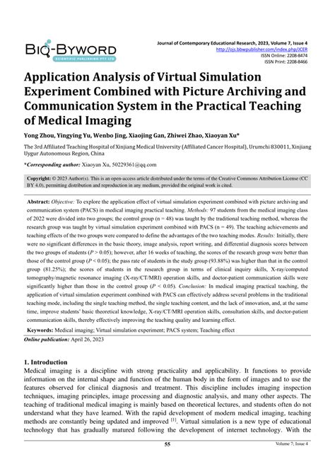 pdf application analysis of virtual simulation experiment combined with picture archiving and