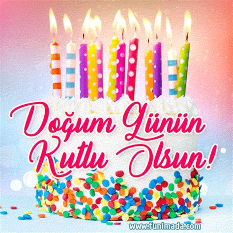 Do Um G N N Kutlu Olsun Best Happy Birthday Gifs In Turkish