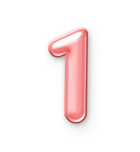 Number Balloon Pink Png