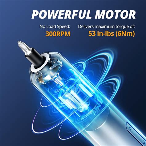 Tilswall Destornillador eléctrico destornillador inalámbrico de 4 V