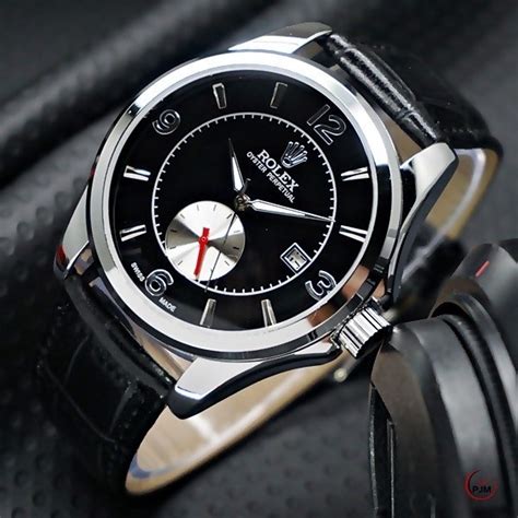 Jual Jam Tangan Pria Rolex Otomatis Angka Kulit Automatic Jam Tangan