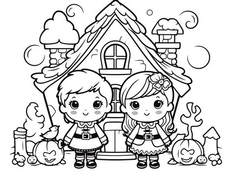 Hansel And Gretel Magic Coloring Coloring Page