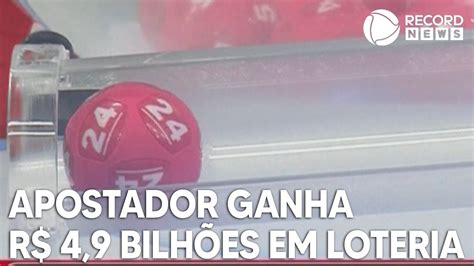 Apostador ganha R 4 9 bilhões em loteria YouTube