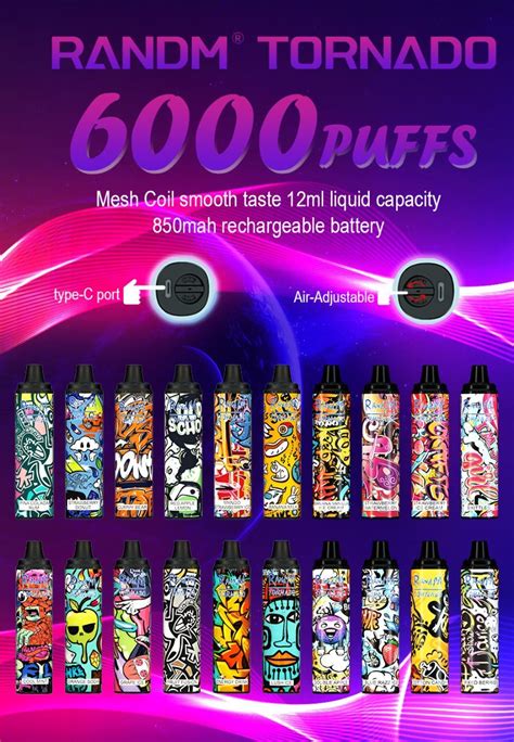 30 Flavors Available Randm Tornado 6000puffs Vape Vape And Disposable