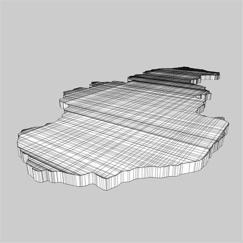 斯洛伐克详细的国家地图 3D模型 25 max fbx obj Free3D