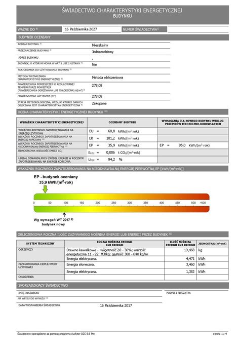 Świadectwo energetyczne co to jest jak je wykonać Okiem inżyniera
