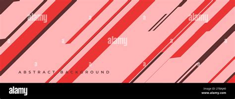 Abstract Modern Wide Red Banner Background Design With Diagonal Modern