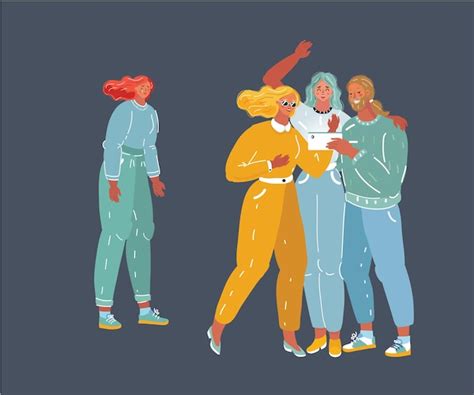 Illustration Vectorielle De Dessin Animé D une Femme étrangère Ils Ne