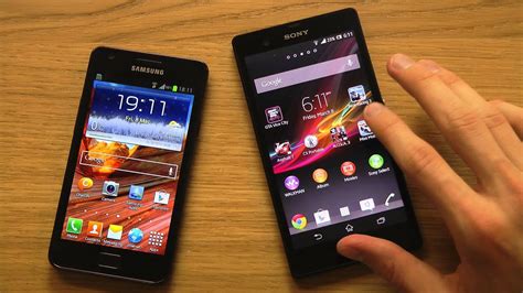 Samsung Galaxy S Vs Sony Xperia Z Review Youtube