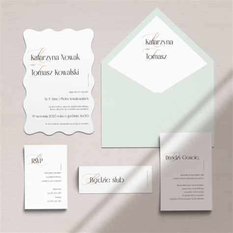 Minimalistyczne Zaproszenia Elegancja Zaproszenia Lubne