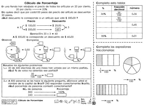 Ejercicios De Porcentajes 6 Primaria