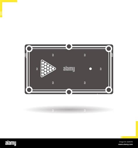 Billiard Table Icon Drop Shadow Billiard Silhouette Symbol Sports