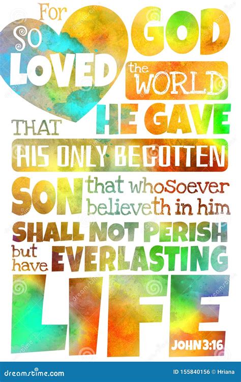 For God So Loved The World John 3 16 King James Version Stock