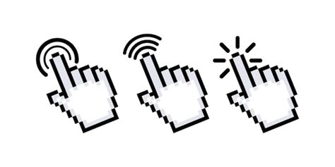 Premium Vector Computer Mouse Click Cursor Click Arrow Pointer Cursor