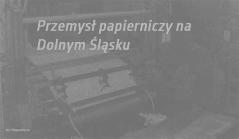 Przemysł papierniczy na Dolnym Śląsku od XIX do początków XXI wieku