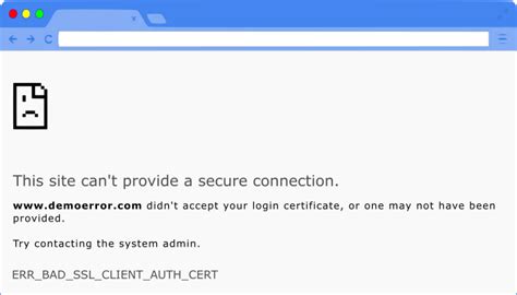 ERR BAD SSL CLIENT AUTH CERT Error How To Fix