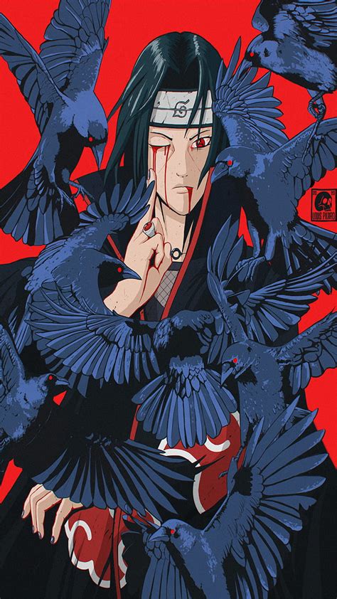 Itachi Uchiha Akatsuki Amaterasu Bird Crow Louis Picard Naruto