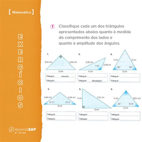 Tri Ngulos E Classifica O De Tri Ngulos Aprendizap