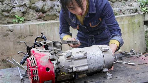 Genius Girl Repairs 3KW Gas Generator For A Shop Her Skills Made Boss