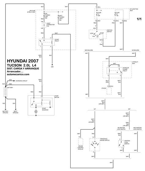 HYUNDAI Sistema De Carga Y Arranque 2007 Graphics Esquemas