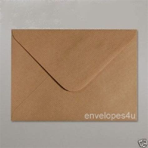 Brown Ribbed Kraft Envelopes For Greeting Cards FREE P P UK Premium