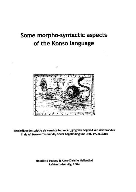 pdf some morpho syntactic aspects of the konso language henriette daudey