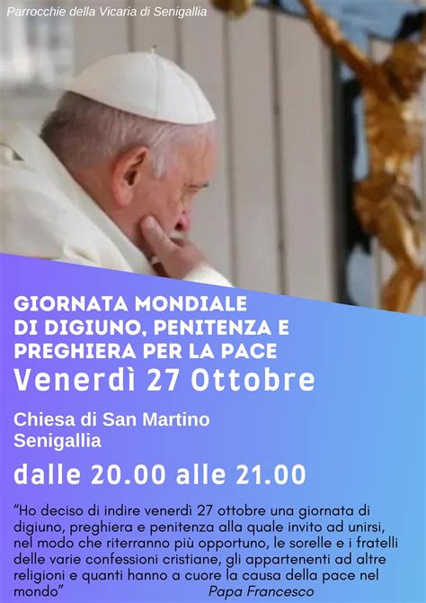 Giornata Mondiale Di Digiuno Penitenza E Preghiera Per La Pace Buon