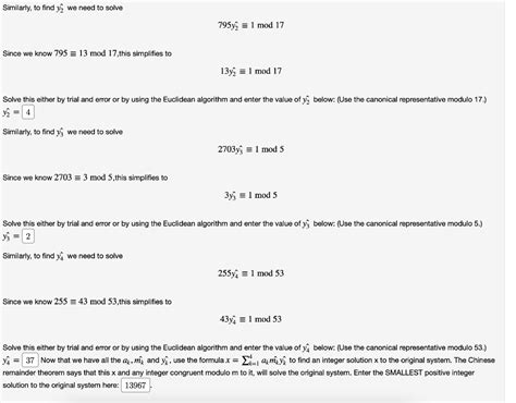 solved 1 point use fermat s little theorem to compute the