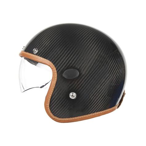 Casco Casque Jet Naked Fibra De Carbono Helstons