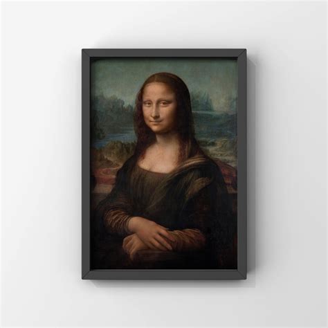 Leonardo Da Vincis Portrait Of Mona Lisa Del Giocondo Famous Etsy UK