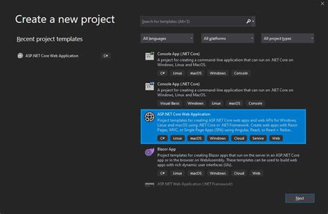 getting started building web api using asp core