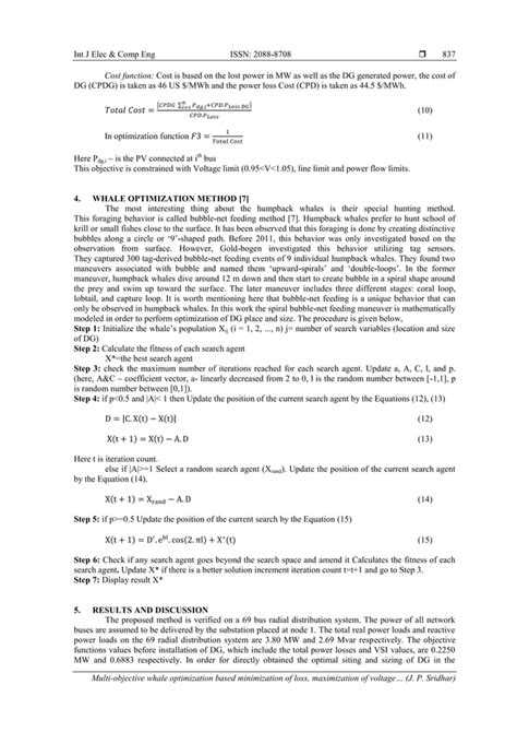 Multi Objective Whale Optimization Based Minimization Of Loss