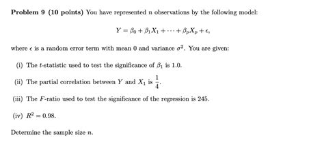 solved problem 9 10 points you have represented n