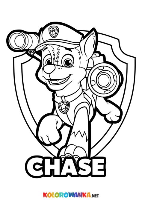 Kolorowanki Chase Z Psi Patrol Kolorowanka Net