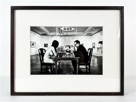 Julian Wasser Eve Babitz And Marcel Duchamp Playing Chess During
