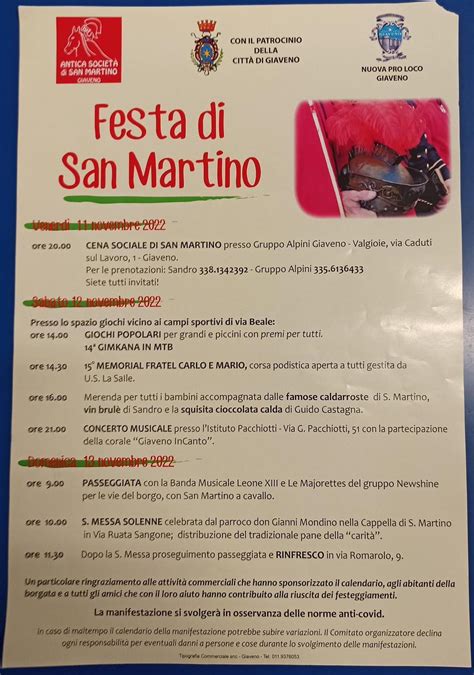 Tre Giorni Di Festa Di San Martino Visitgiaveno