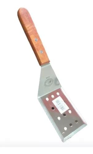 Esp Tula Plana Acero Inoxidable Con Mango Madera Mercadolibre