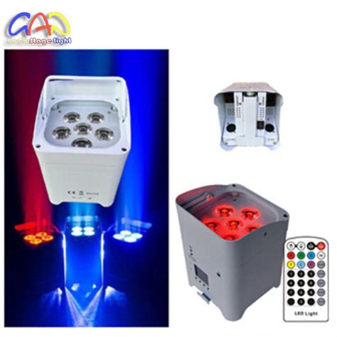 PAR Light Wedding Uplight For 6X18W RGBWA UV Wireless DMX LED Flat PAR
