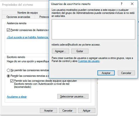 Cómo activar y configurar el Escritorio Remoto en Windows 10