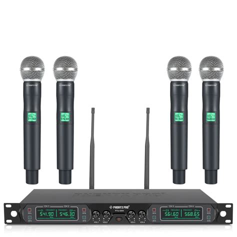 Buy Phenyx Pro PTU 5000A Quad Channel UHF Wireless Microphone System