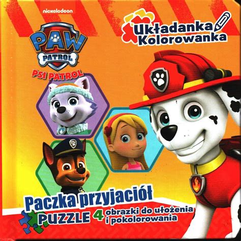 Psi Patrol Układanka Kolorowanka Media Service Zawada Sp z o o