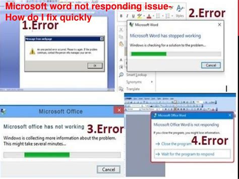 PPT Microsoft Word Not Responding Issue How Do I Fix Quickly