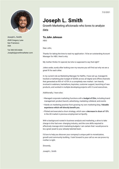 Application Letter Format
