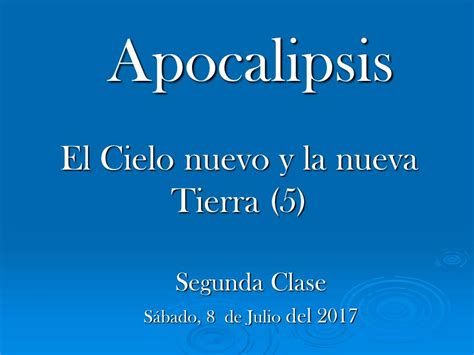 El Cielo nuevo y la nueva Tierra 5 Ministerio Bíblico Cristiano