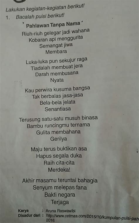 17 Puisi 4 Bait Tentang Pahlawan
