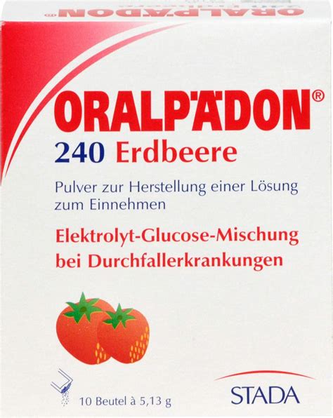 Oralpädon 240 Erdbeere Pulver 10 St Beutel Amazon de Drogerie