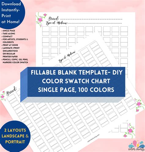 Printable Swatch Chart